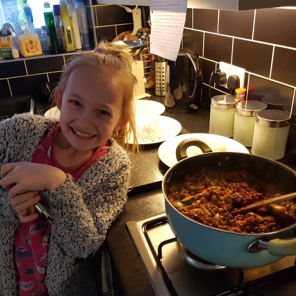 Y7 enjoys using her Food Tech recipes - Meadowhead School