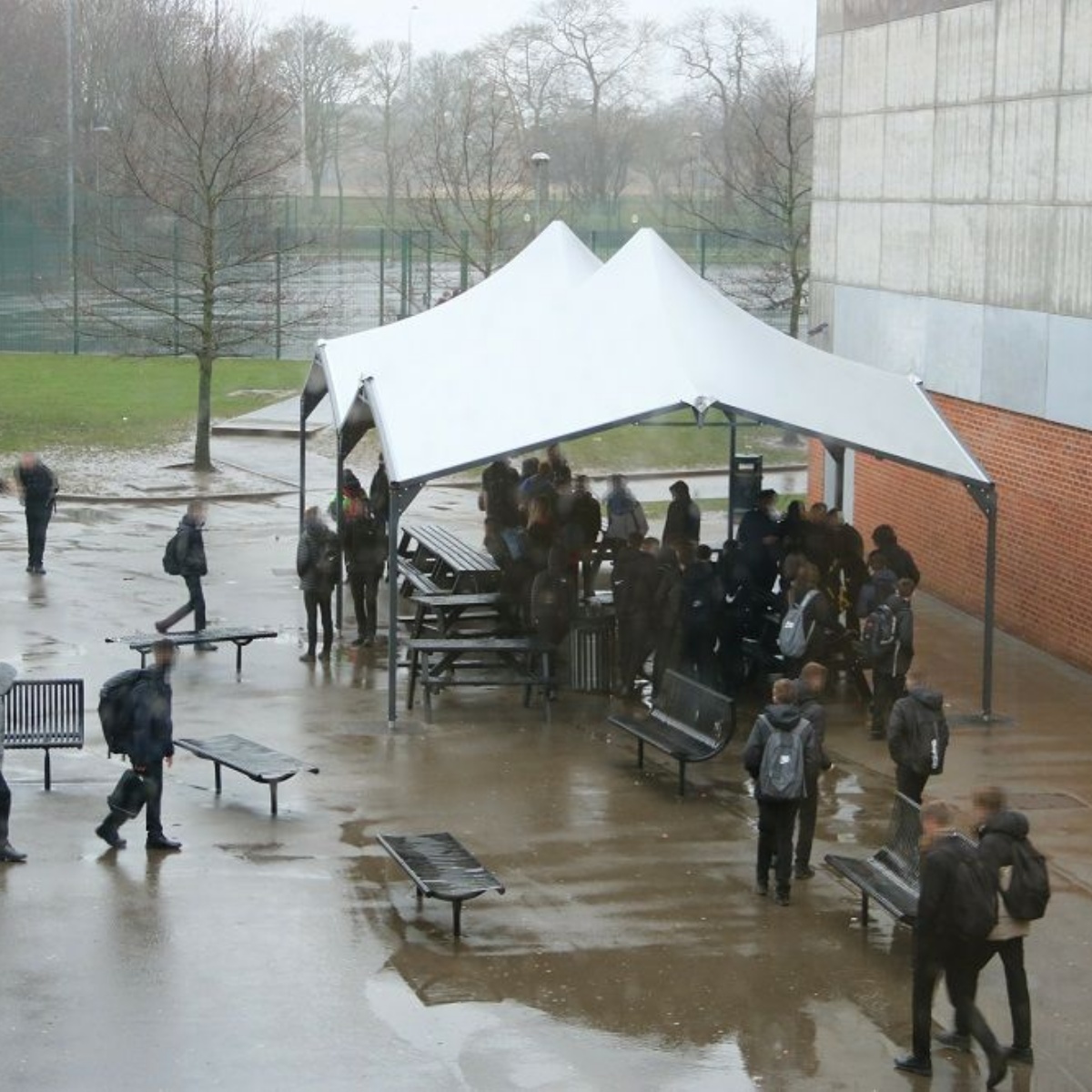 Our New Wet Weather Shelters - Meadowhead School