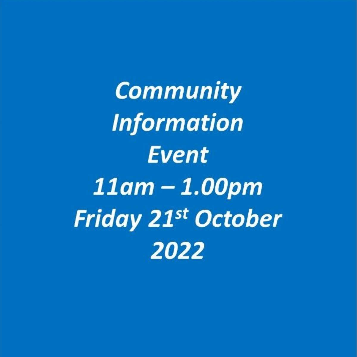 Community Information Event - Meadowhead School
